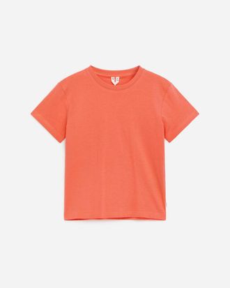 Arket T-Shirt Mit Rundhalsausschnitt -Orange