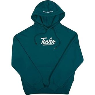 Tealer Herren Hoodie Basic Logo Kapuzenpullover, aquamarinblau, L