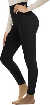 Generic Legging doublé en polaire pour femme - Collants thermiques confortables - Doux et chaud - Pantalon de yoga épais - Streetwear - Marche - Randonnée - C