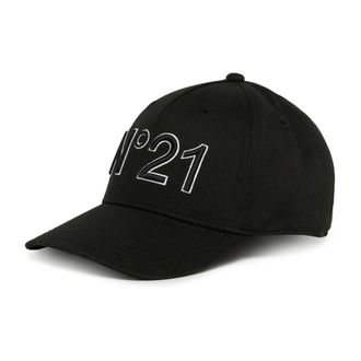 N&deg;21 unisex, Accessoires, Noir, Taille: ONE Size Casquette de baseball avec logo brod&eacute;