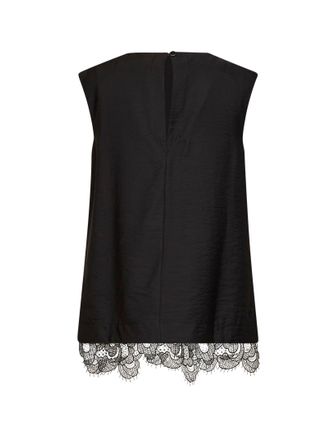 STUDIO NICHOLSON Womens Sleeveless Top Linna Black Wool-Blend Virgin Wool Tops