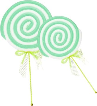 Cabilock 2 Stück Teiliges Lutscher Deko Groß und Klein Grün Realistische Foto Requisite aus Sicherem Material Langlebig Vielseitig Einsetzbar für Party und Fot