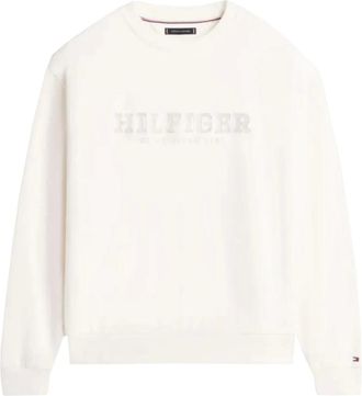 Tommy Hilfiger Homme, Sweatshirts et sweats &agrave; capuche, Beige, Taille: L Mix Media Graphic Crew