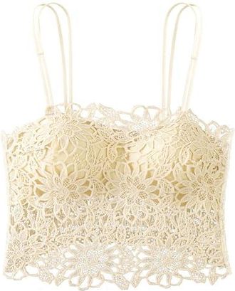 Generic Bustiers de sport pour femme - Bretelles r&eacute;glables - Couverture compl&egrave;te - Soutien-gorge confortable sans armatures - Soutien-gorge sans armatures, be