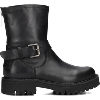 Shabbies Amsterdam Schwarze Leder Marjorie Stiefeletten - - Shoes - Damen - Schwarzk - 38 EU