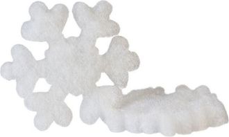 Riffelmacher & Weinberger Riffelmacher Schneeflocke Schneewatte 4er Set | Wei&szlig; | 11x2 cm | Winterliche Dekoration & Bastelbedarf | Tischdeko Weihnachten | 68310