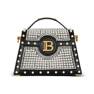 Balmain Femme, Sacs, Noir, Taille: ONE Size Sac B-Buzz Dynasty en cuir et satin brod&eacute;