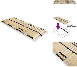 vidaXL Lattenrost mit 28 Latten 7 Zonen 70x200 cm - Lattenrost - Holzrahmen - Birkenholz - Buche - Lattenrost 70x200