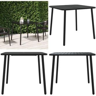 vidaXL Gartentisch Anthrazit 80x80x71 cm Stahl - Gartentisch - Esstisch - Outdoor M&ouml;bel - Terrassenm&ouml;bel - Balkonm&ouml;bel - Home & Living