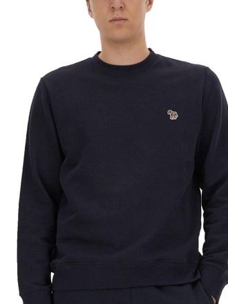 Paul Smith Zebra-Embroidered Sweatshirt - Blue