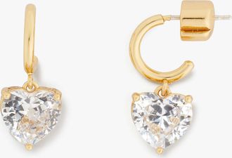 Kate Spade New York Kate Spade My Love Heart Creolen, Klein f&uuml;r Frauen in Klar/Gold | Kubikzirkonie