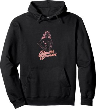 Wonder Woman PAPL2365 Rosa Umriss Pullover Hoodie