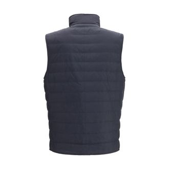 Brunello Cucinelli Quilted Polyester Gilet - Navy