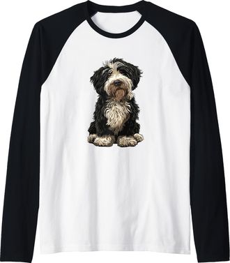 Whyitsme Design Schwarz-Wei&szlig;-Havaneser-Hunde-Illustration Raglan