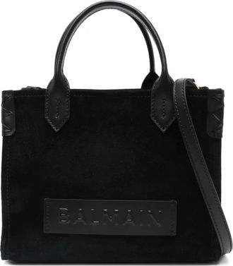Balmain sac cabas B-Army à empiècements embossés - Noir
