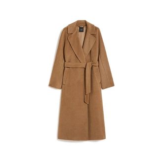 Max Mara Femme, Manteaux, Brun, Taille: 36 FR Elenia015 Long Wrap Coat