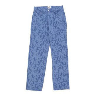 Arte Blaue All Over Bestickte Herrenhose - - Jeans - Herren - Blau - W28