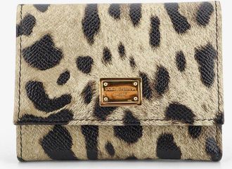 Dolce & Gabbana Hammered leather wallet with animal print - DOLCE & GABBANA - gender_Woman