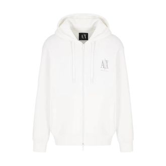 A|X Armani Exchange Rei&szlig;verschluss Hoodie Casual Praktisch Weicher Stoff - - Sweatshirts & Hoodies - Herren - Wei&szlig; - XL