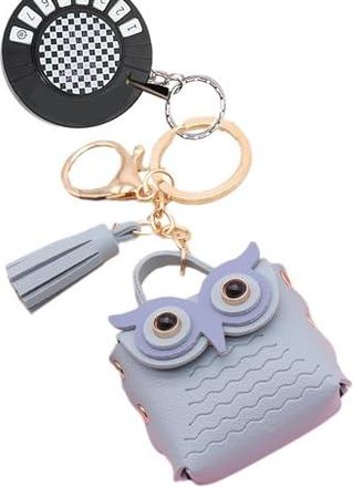 Generic Pendentif de sac | Porte-clés fantaisie en forme de petit sac, petit porte-monnaie, porte-clés amusant en cuir hibou pour téléphone portable, sac à do