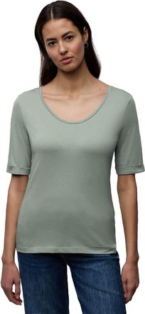 Street One T-Shirt mit Turn-Up Dark Mint Green 38