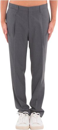 BRIGLIA 1949 Homme, Pantalons, Gris, Taille: L Pantalon Slim en Laine Fine Tiberio