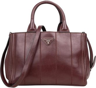 Prada Crossbody Bags - Prada Bordeaux Leather City Handbag - Gr. unisize - in Bunt - f&uuml;r Damen