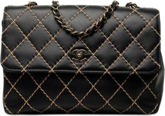 Chanel Sac bandouli&egrave;re matelass&eacute; Wild Stitch Pre-owned - Femme - Pre-owned - Noir - Taille: ONE Size