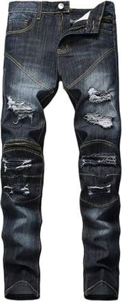 Generic Jeans d&eacute;chir&eacute;s d&eacute;contract&eacute;s pour homme Printemps et &Eacute;t&eacute; Grande taille Pantalon Mode House Boy, gris, 3XL