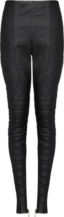 Balmain Femme, Pantalons, Noir, Taille: 38 FR Pantalon en cuir slim