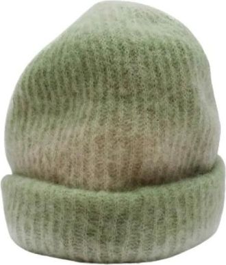 Altea Weiche Gerippte Gr&uuml;ne und Beige Alpaka M&uuml;tze - - Accessories - unisex - Mehrfarbig - ONE SIZE