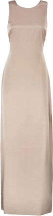 Max Mara Femme, Robes, Beige, Taille: 34 FR Mxeazoto Satin Dress