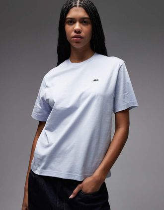 Lacoste Oversize-T-Shirt in Hellblau