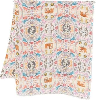 Faliero Sarti Femme, Accessoires, Multicolore, Taille: ONE Size Foulard en soie et nylon