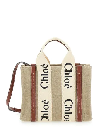 Chlo&eacute; Woody Tote Bag - Beige
