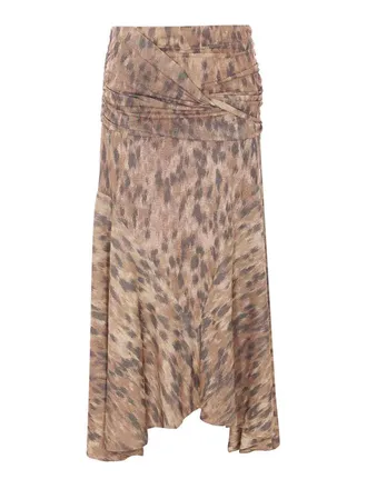 Ganni Jupe Midi - Beige