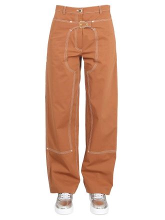 Stella McCartney Buckle-Detail Trousers - Brown