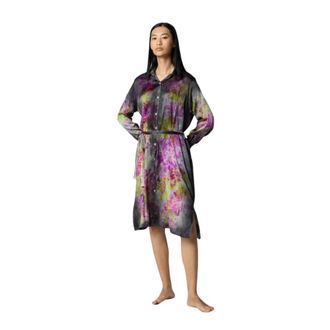 Avant Toi Seidenkleid mit Print - - Dresses - Damen - Mehrfarbig - S