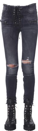 Unravel Skinny Fit Black Denim Jeans - Black