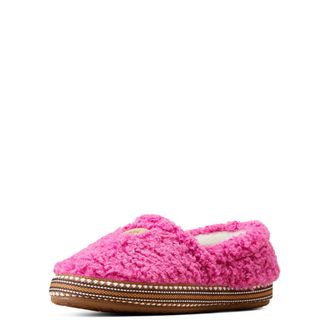 Ariat Womens Snuggle Slipper Socks Fleece in Very Berry Pink Cotton, B Medium Width, Size Medium, by Ariat