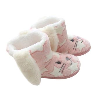 Beaupretty Bottes de Neige Femme Chaudes et Imperm&eacute;ables Antid&eacute;rapantes Semelle &Eacute;paisse Taille 35/36 Couleur Rose Chaussures DHiver D&eacute;contract&eacute;es pour Maison et 