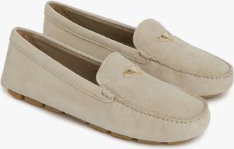 Prada Mocassins en cuir su&eacute;d&eacute;