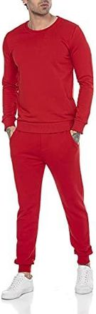 Red Bridge Ensemble de sport Sportswear Pantalon Sweater avec col rond Jogger-Set Combinaison Rouge M