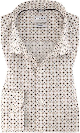 Olymp Herren Hemd beige gemustert
