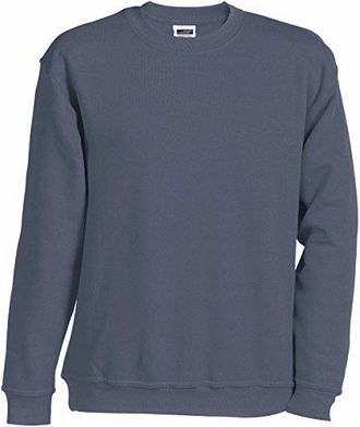 James & Nicholson Sweat-Shirt Lourd (XL, Carbone)