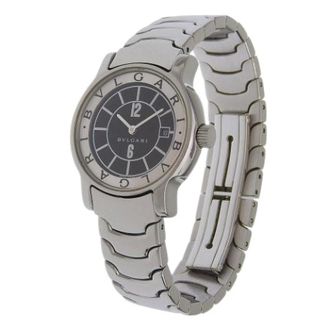 Bulgari Montre Bvlgari Solo Tempo doccasion en acier inoxydable - Femme - Pre-owned - Gris - Taille: ONE Size