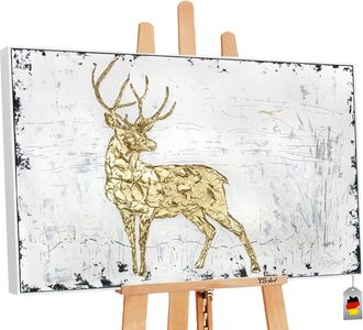 Yohji Yamamoto Art Abstrakt Acryl Gem&auml;lde auf Leinwand goldene W&uuml;rde handgemalt Wandbild Wohnzimmer modern Wohndekor Bild wei&szlig; gold K&uuml;nstlerin Marina Julinski 120x80