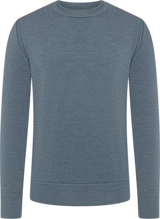 Phil Petter Pullover aus Merinowolle in Perlstrick mit Rippb&uuml;ndchen in