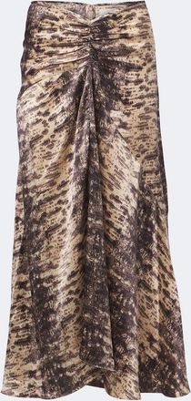 Isabel Marant Jupe midi Laren en soie &agrave; imprim&eacute;