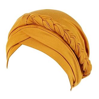 Generic Bonnet Chimio Femme Vert &Eacute;l&eacute;gant Turban Chimio Satin Islamique Musulman Stretch Chimio Chapeau pour Le Soin des Cheveux Bonnet Chimio Coton Hijab Chim